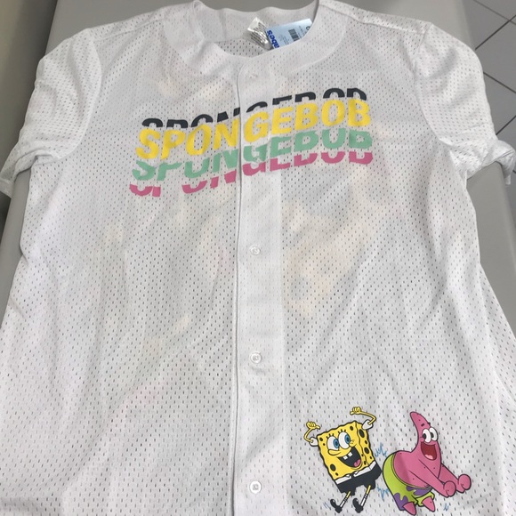 Shirts | Spongebob Squarepants Baseball Jersey Adult Med | Poshmark